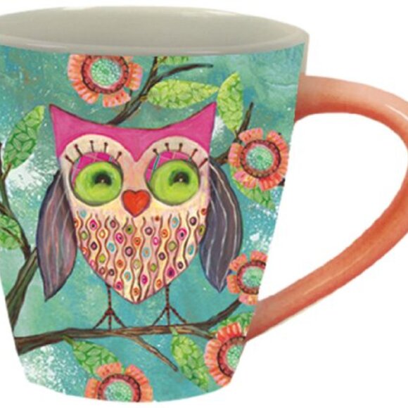 LANG | Dining | Lang Happy Owl Ceramic Caf Mug 7 Oz Dishwasher ...